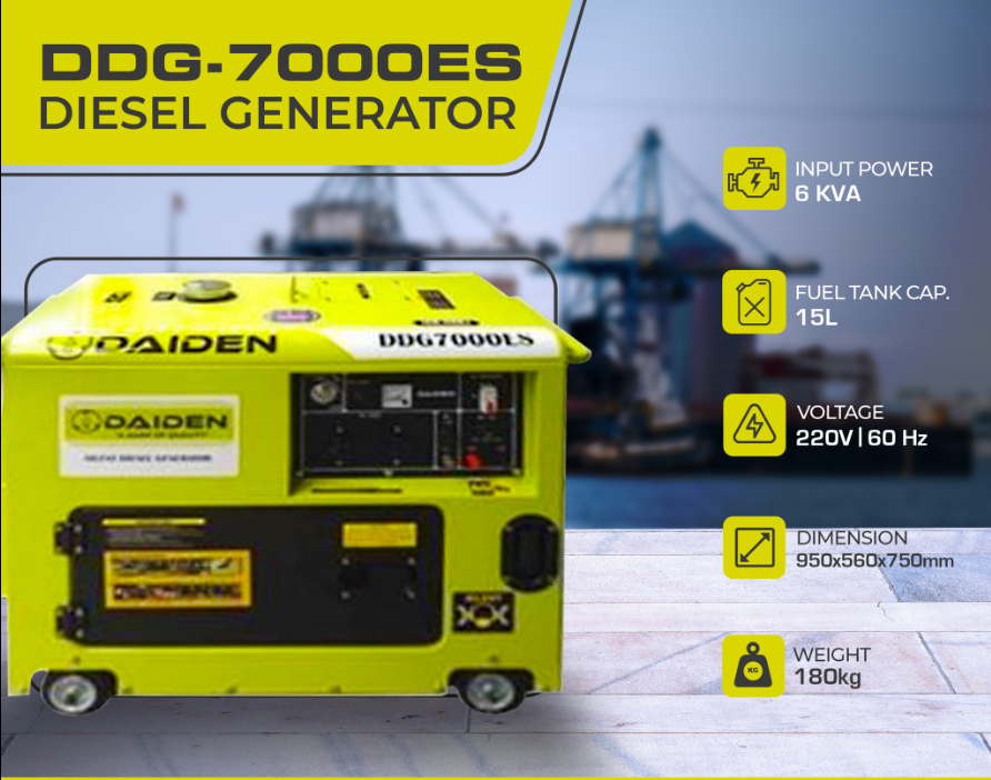Daiden Diesel Power Generator DDG-7000ES – JUBIS MARKETING